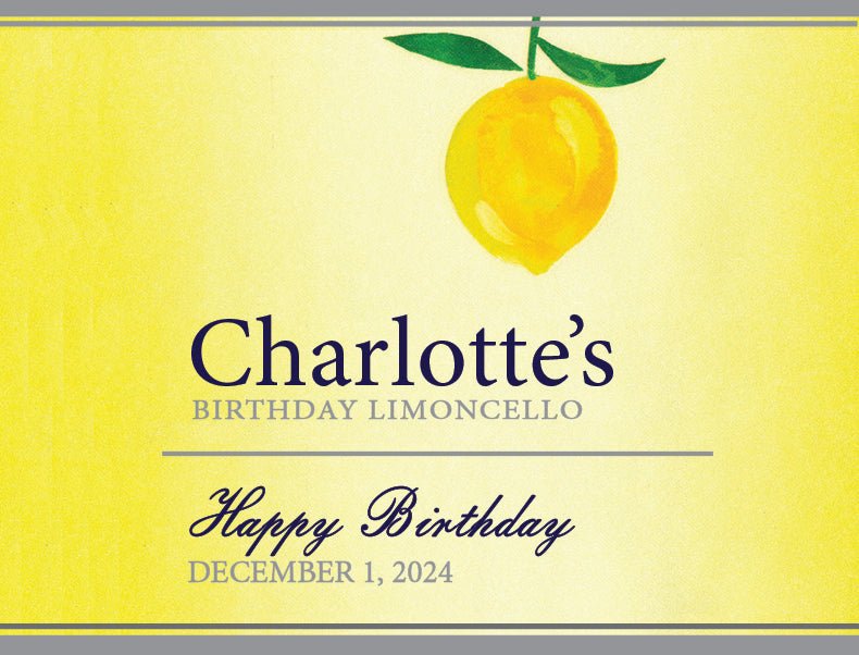 Personalized Limoncello birthday shot labels | Labelyourlife