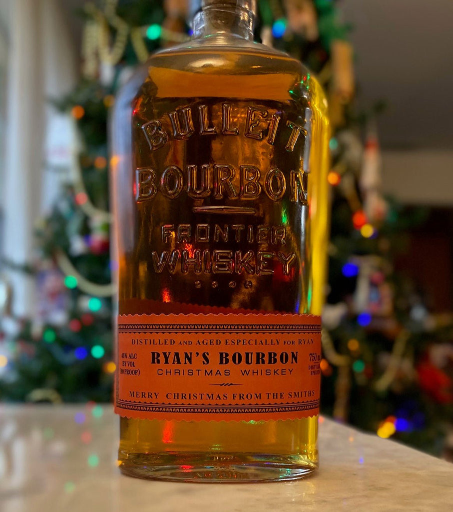 Personalized Christmas Bulleit Bourbon Labels | Labelyourlife