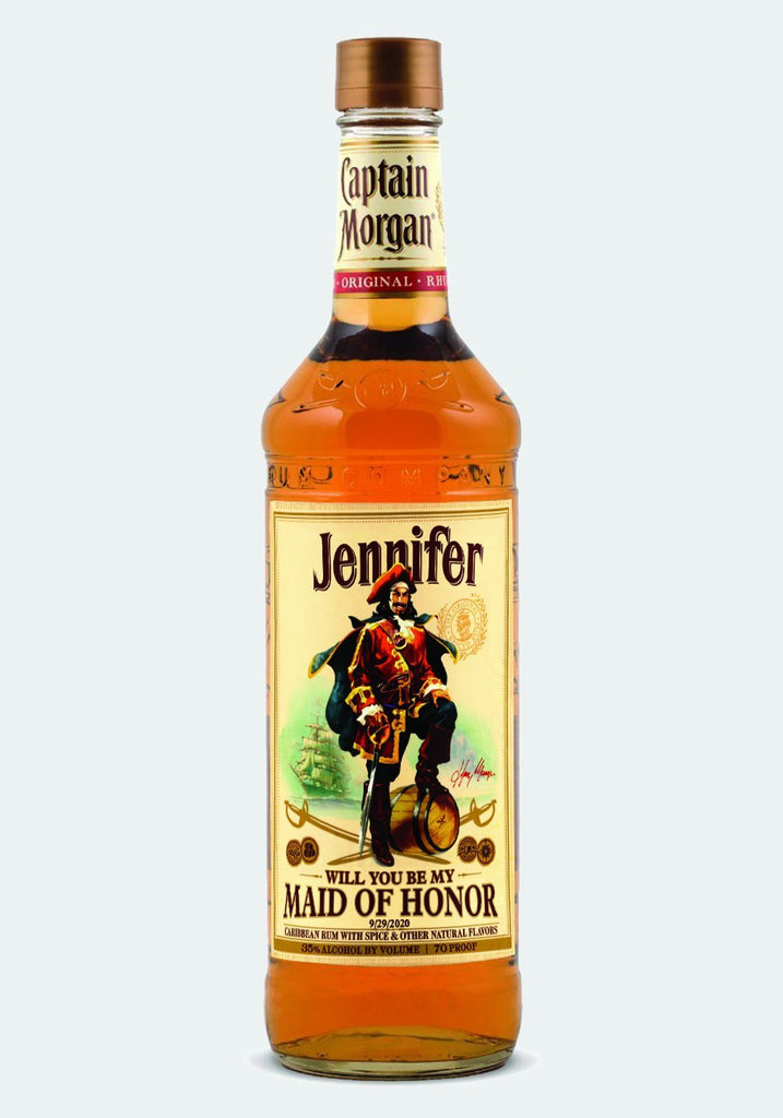 Captain Morgan Bridesmaid gift label | Labelyourlife