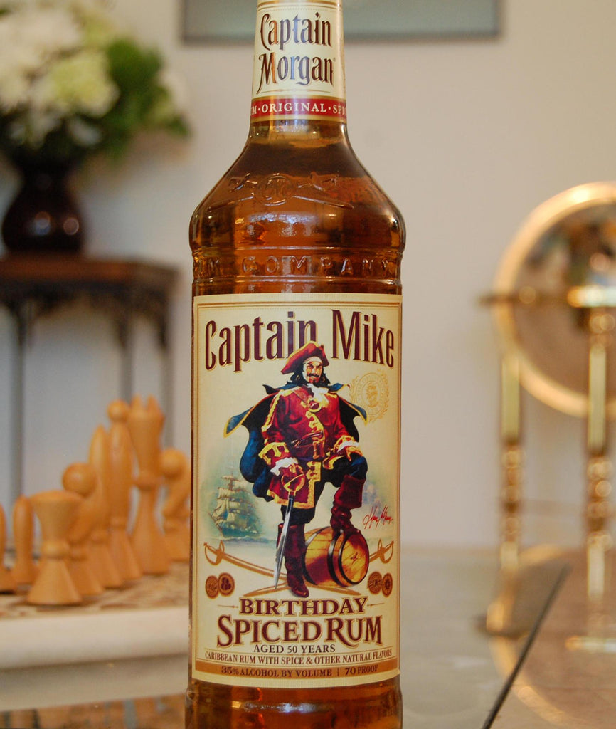 Captain Morgan rum personalized birthday gift labels | Labelyourlife