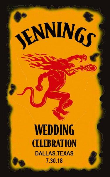 Fireball labels for Personalized Wedding Favors | Labelyourlife