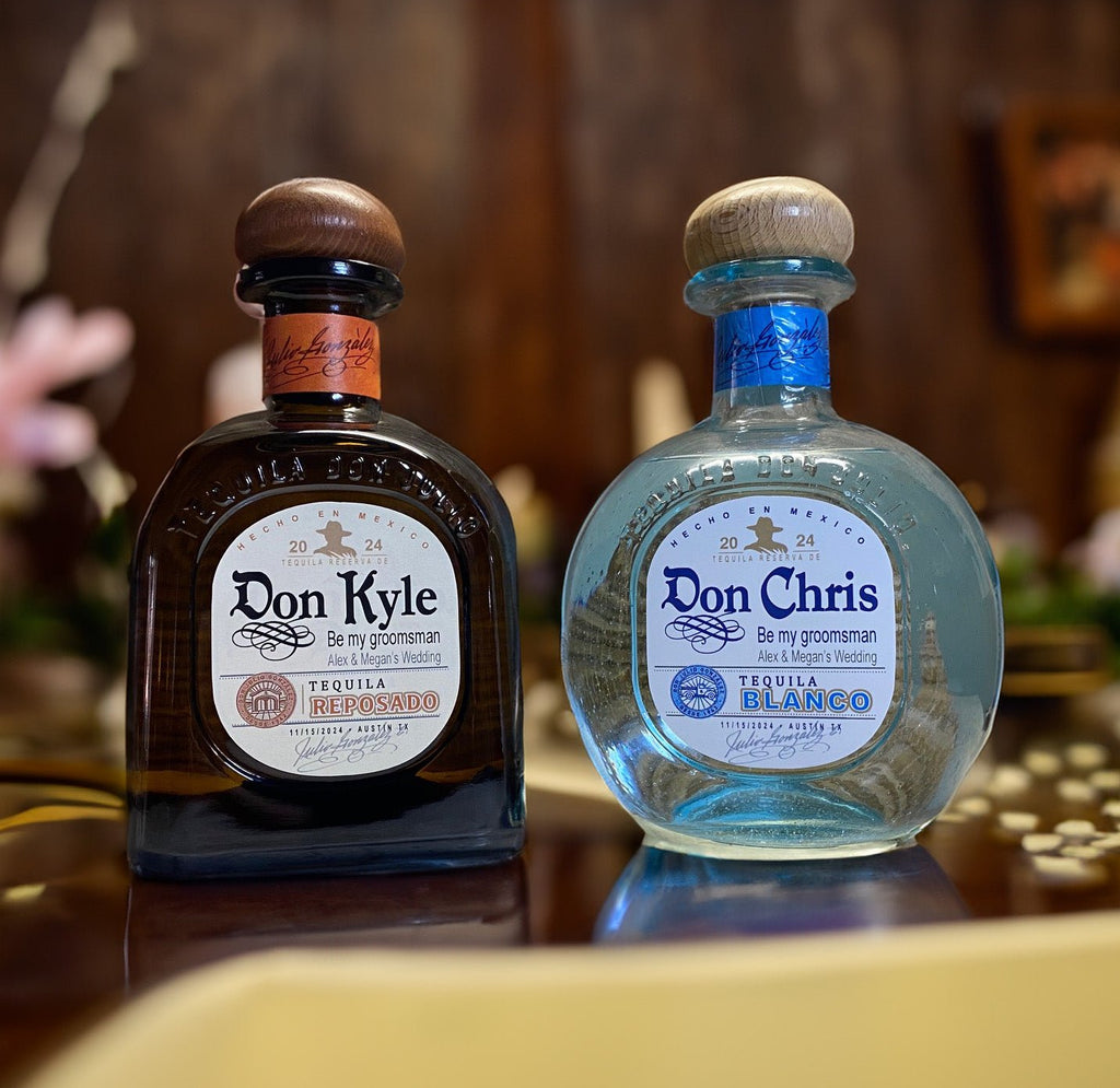 Personalized Don Julio Tequila Groomsman Gift Labels | Labelyourlife