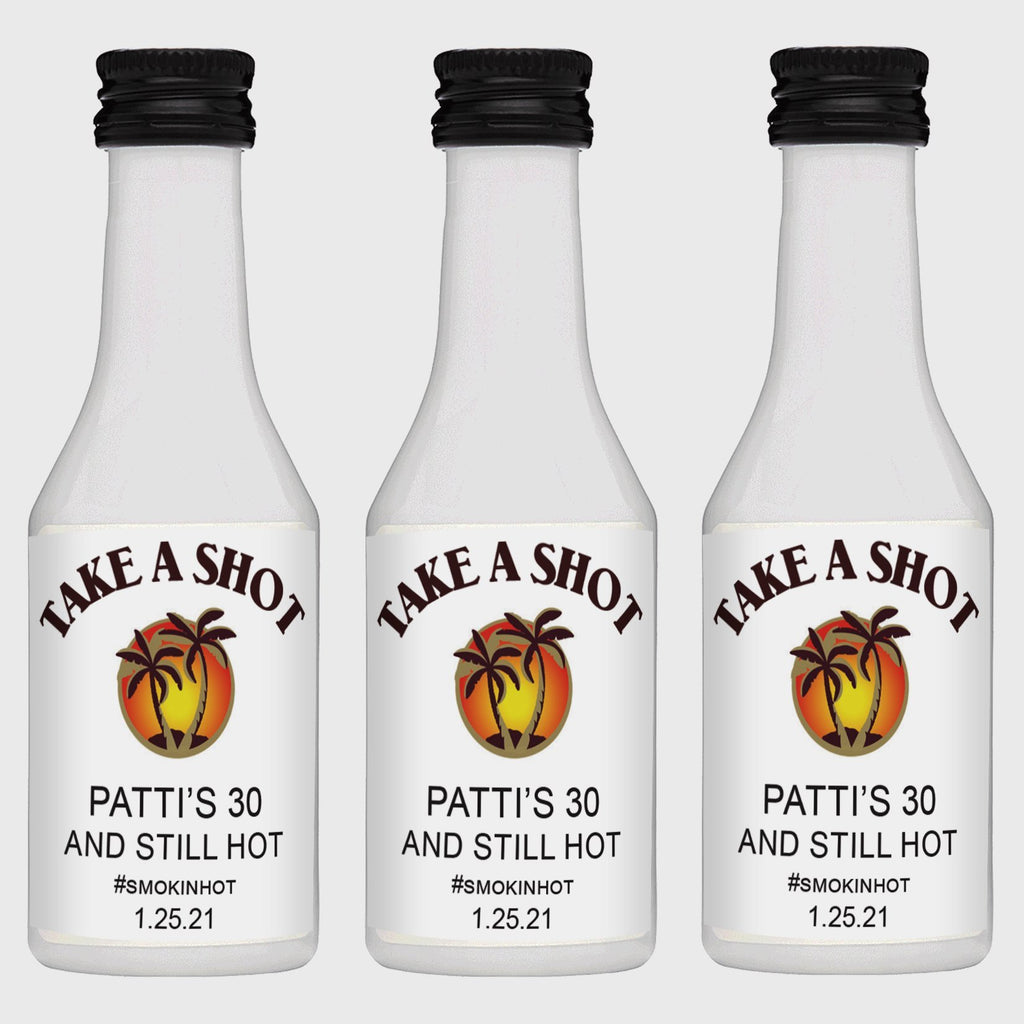 Malibu Rum Mini Birthday Labels | Labelyourlife