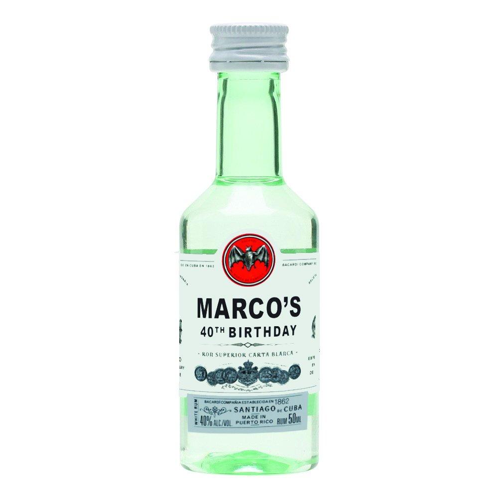 Personalized Bacardi Rum birthday labels | Labelyourlife