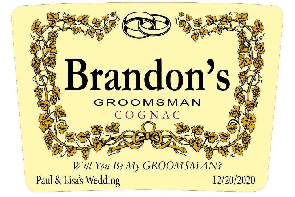 Personalized Groomsmen Gift Hennessy Cognac Label | Labelyourlife