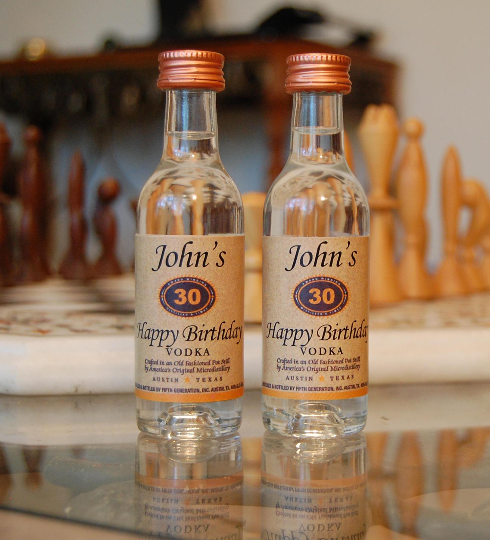 Personalized Birthday Party Favor Liquor Labels | Labelyourlife